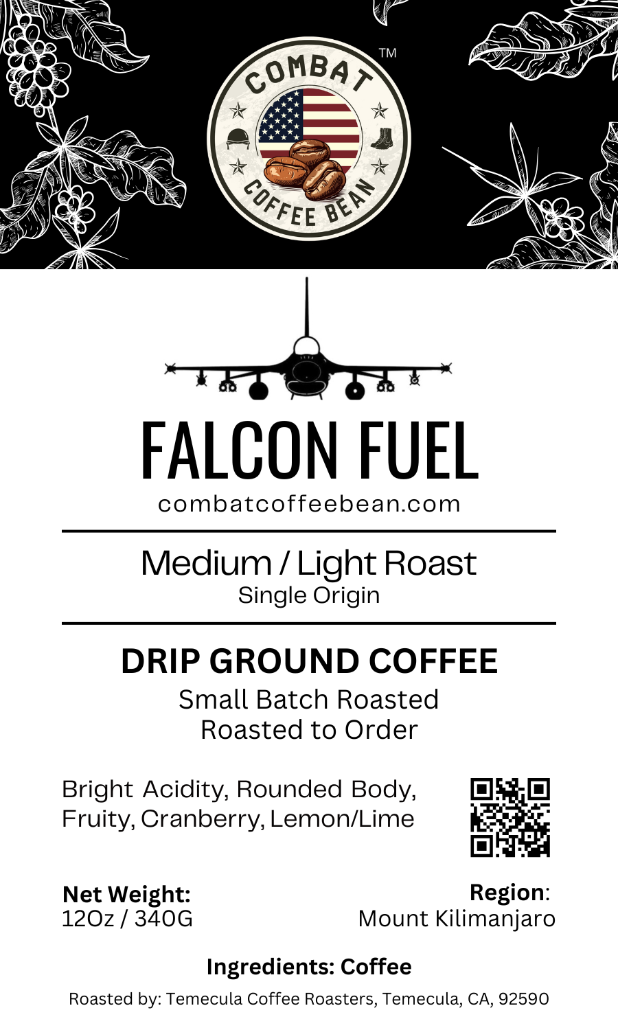 Falcon Fuel - Medium/Light Roast – Combat Coffee Bean